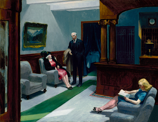 edward hopper's hotel lobby | Edward hopper paintings, Edward hopper ...